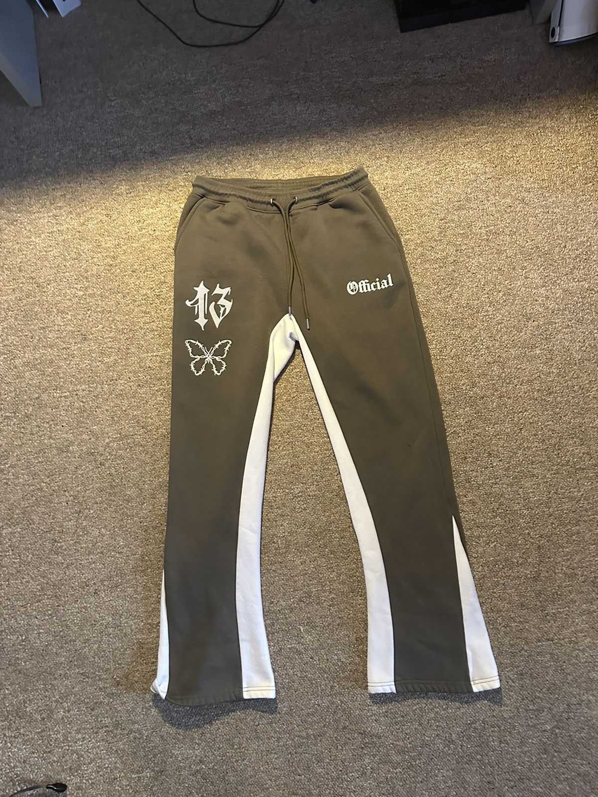 Streetwear Olive BoohooMAN Flare Pants | Grailed