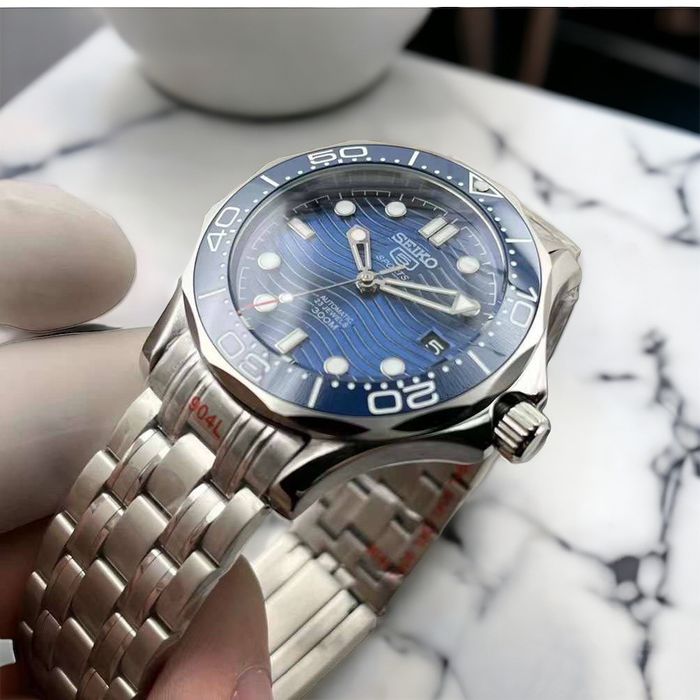 Seiko Seiko Mod Seamaster 41mmBlue Dial Steel Automatic Watch | Grailed