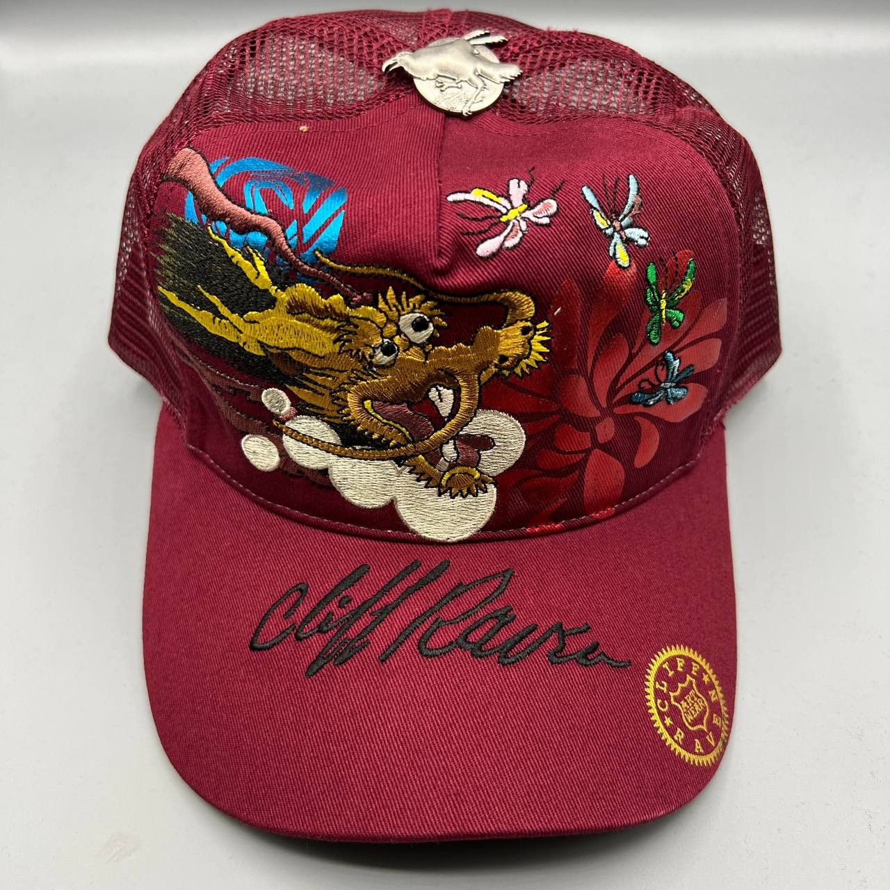 Ed Hardy Vintage Cliff Raven Hat Japanese tattoo Snap back Trucker ...