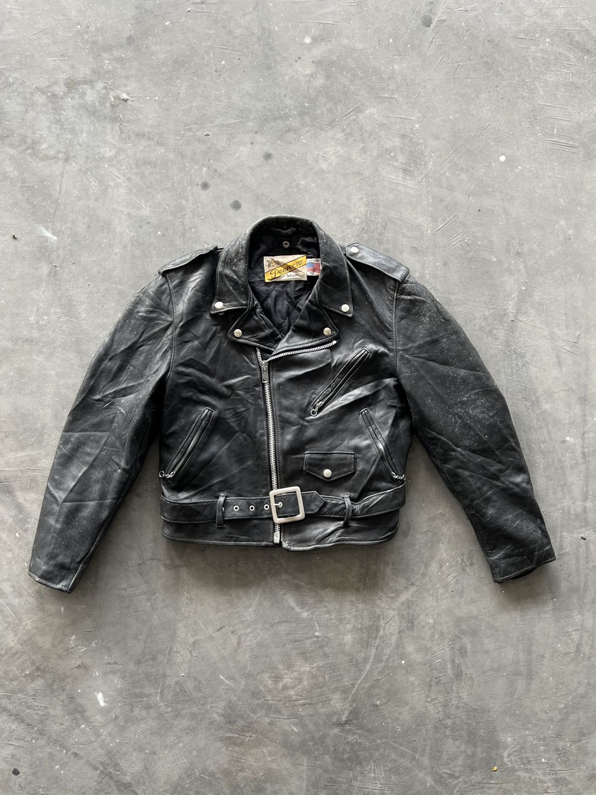 Schott × Vintage Vintage Perfecto By Schott Motorcycle Leather Jacket ...