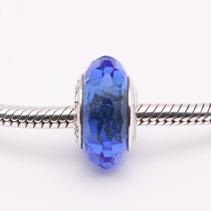 pandora Authentic PANDORA Blue Fascinating Faceted Murano Glass | Grailed