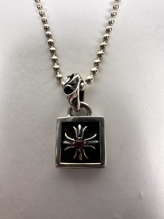 Chrome Hearts Chrome Hearts Ruby CH Plus Cross Frame Pendant | Grailed