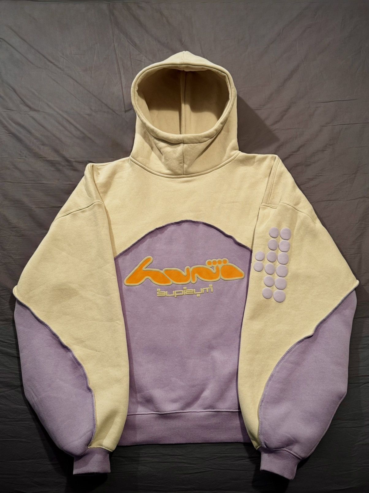 HUNI Design × Streetwear Huni Design Purple/Cream Hoodie | Grailed