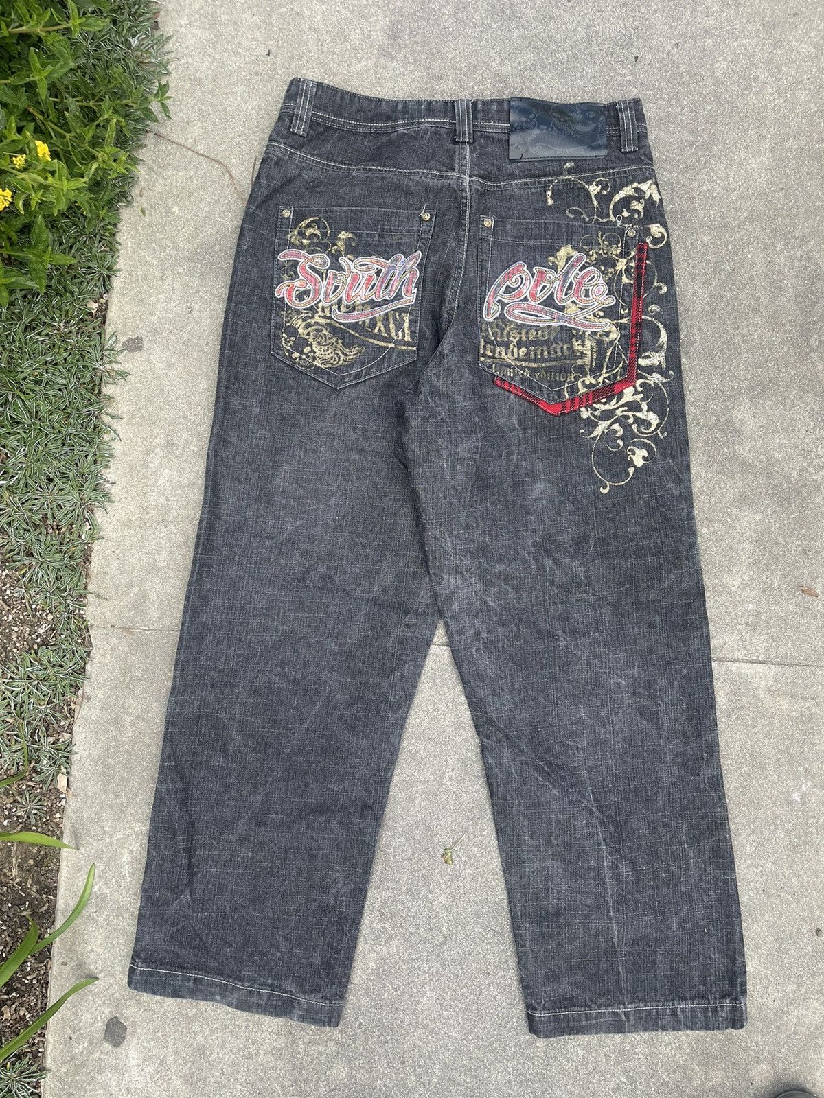 Southpole Vintage Y2k South Pole Embroidered Pocket Baggy Jeans 34x32 ...