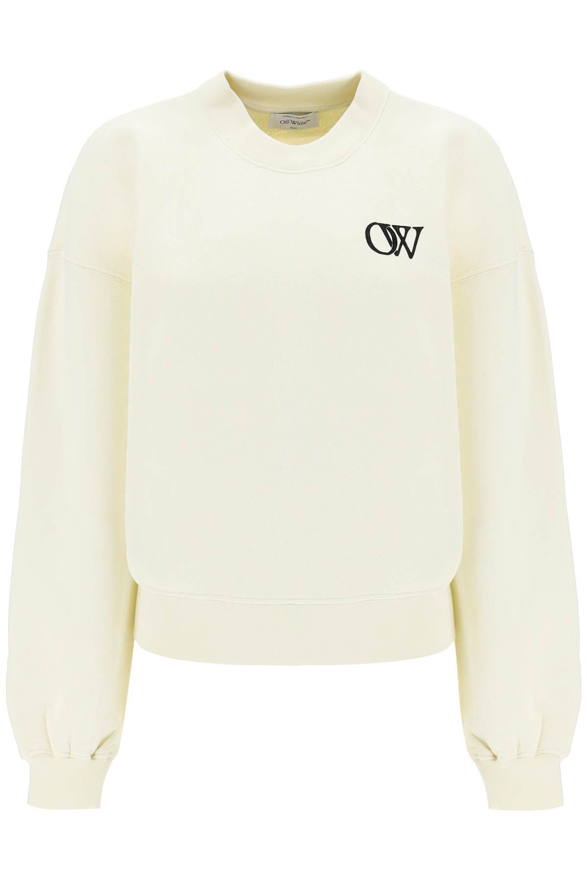 Off-White Off-white crew-neck sweatshirt with flocked logo | Grailed