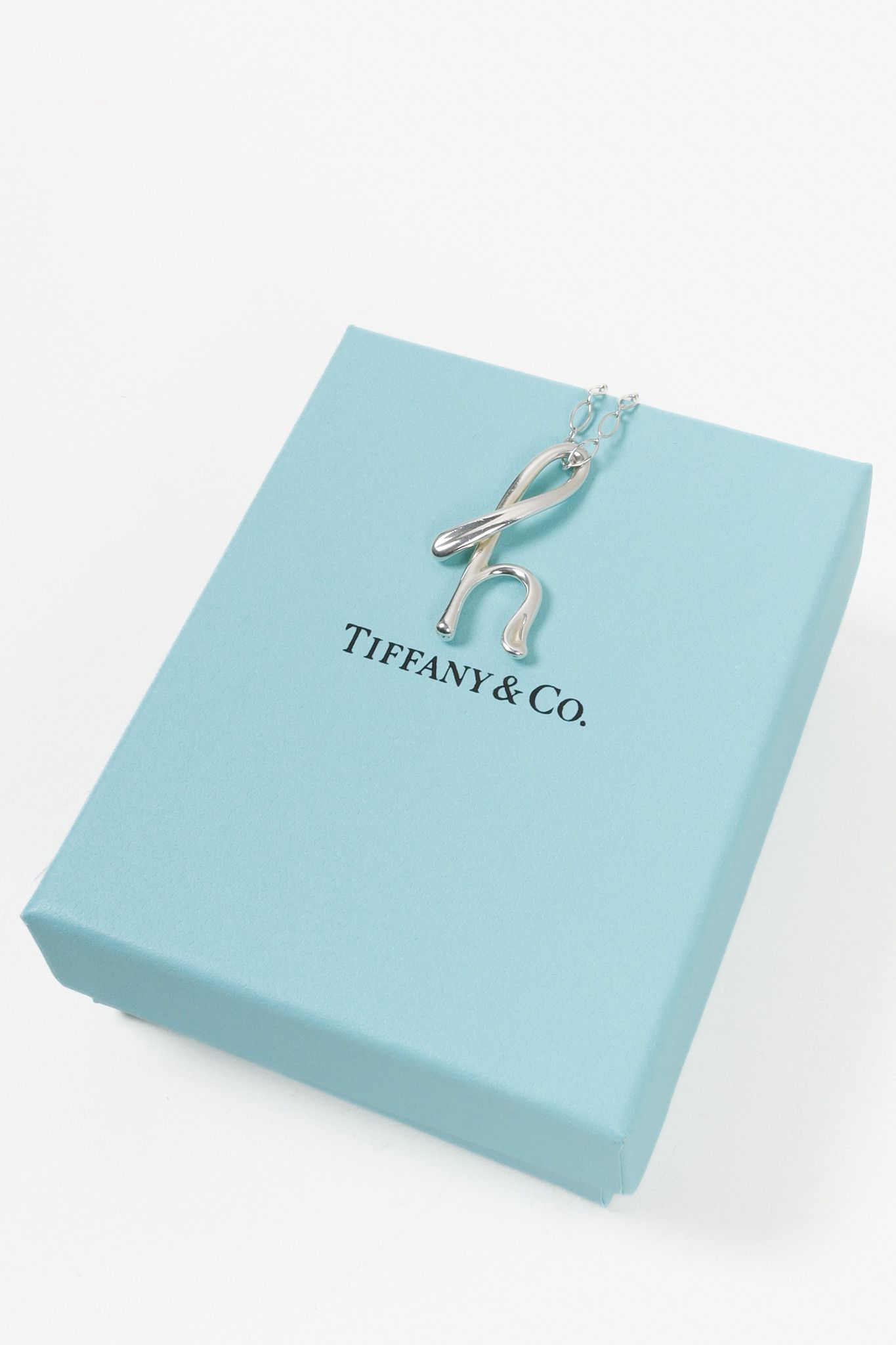 Tiffany & Co. Tiffany & Co Silver Elsa Peretti Alphabet Letter H ...