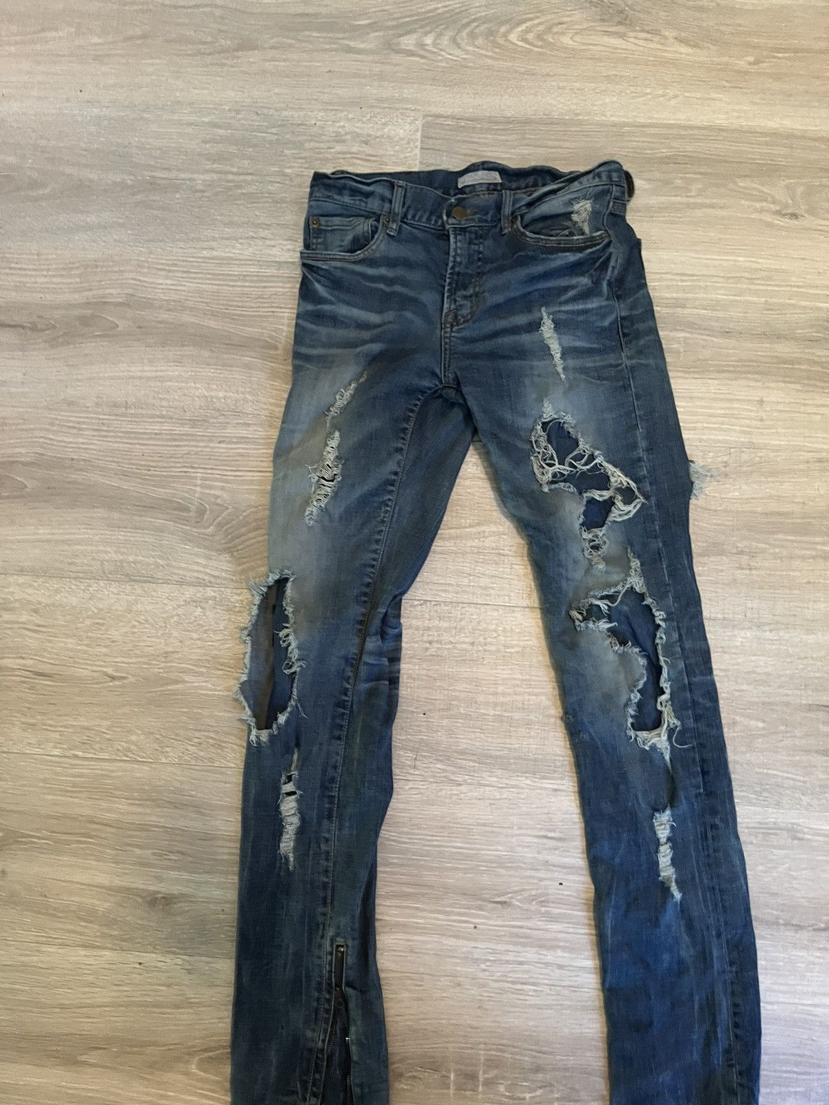 Vintage goa flared zipper jeans | Grailed