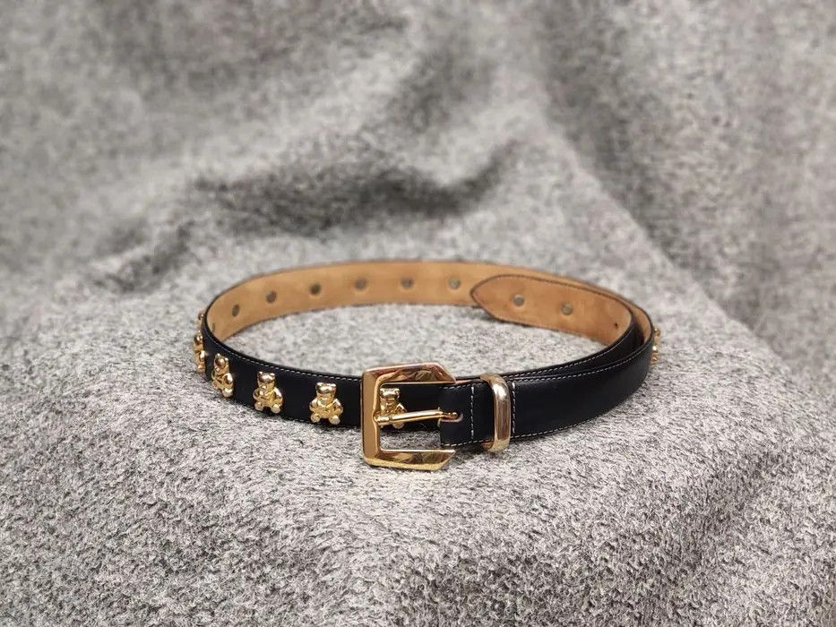 Designer × Luxury × MCM MCM x Duca Milano dark blue leather belt with ...