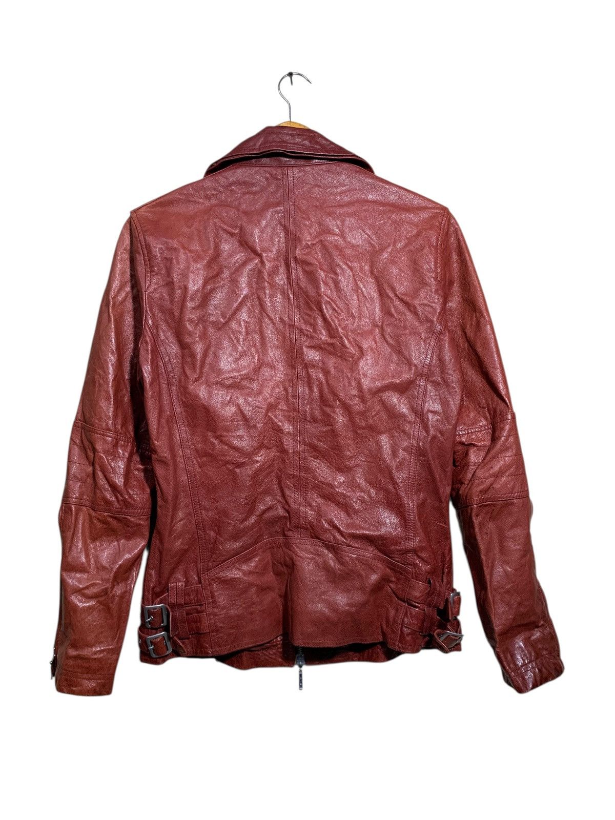 Japanese Brand 🔥A.S.M LEATHER BIKER JACKETS BURGUNDY | Grailed