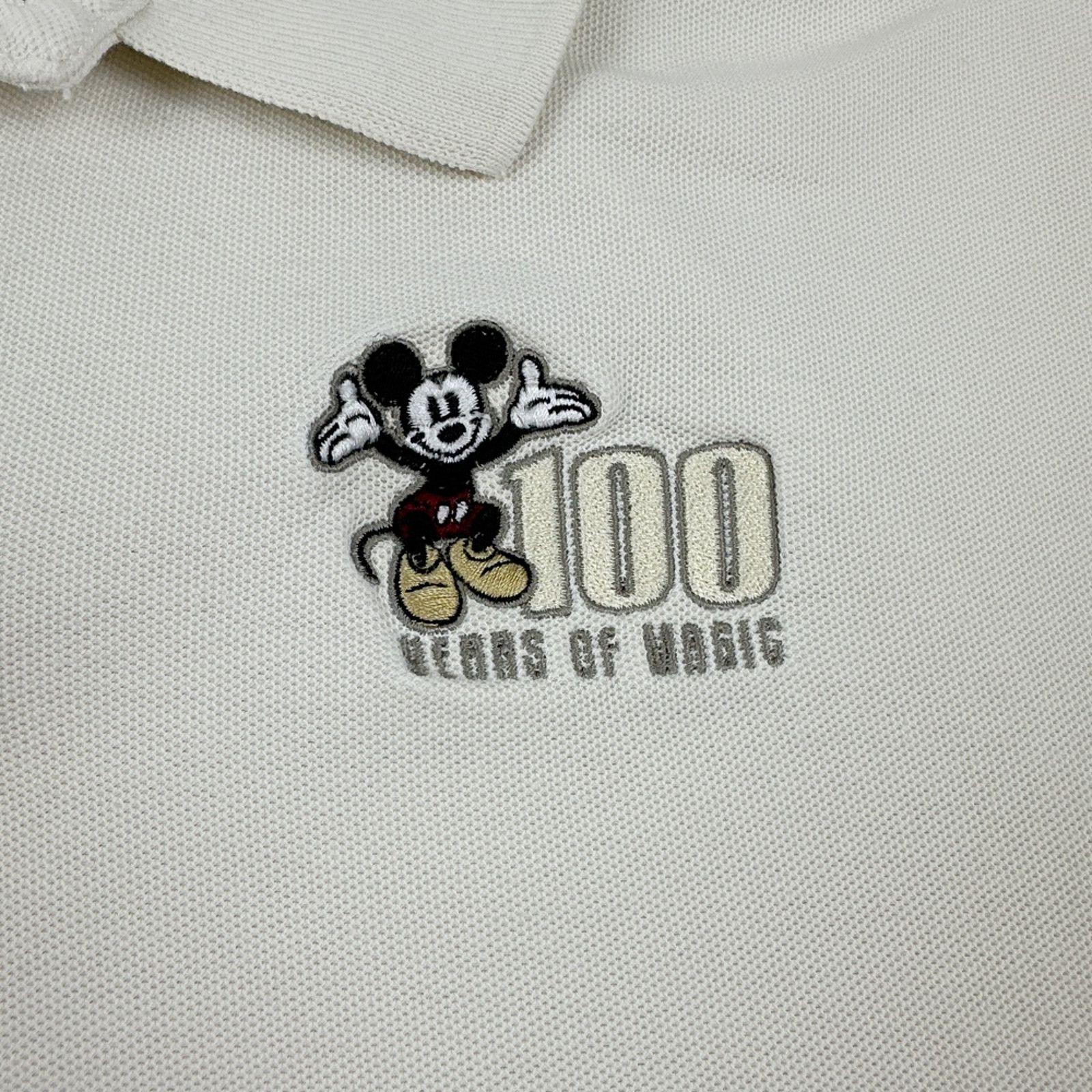 Disney Disney Polo Shirt White 100 Years of Magic Y2K Mickey Mouse ...