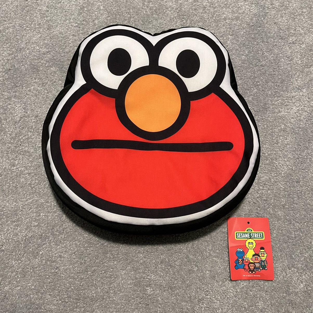 Bape New Bape x Sesame Street Elmo Flat Cushion Plush Pillow | Grailed