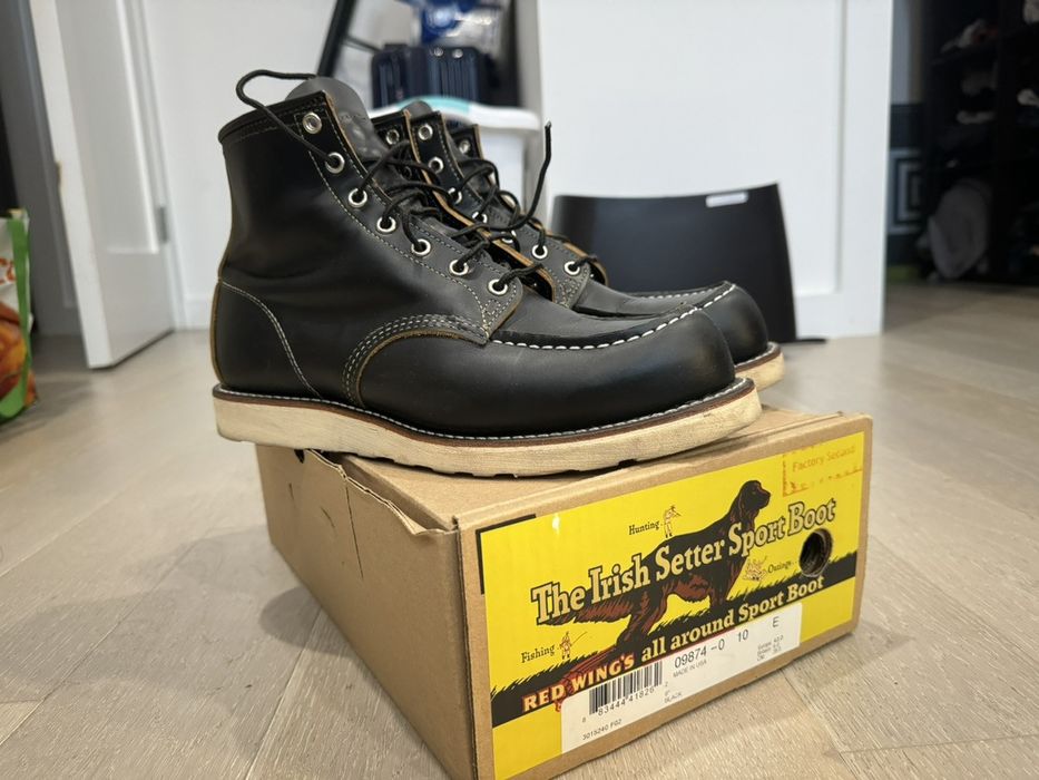 Red Wing Red wing moc toe 9874 black Klondike factory 2nd 10e | Grailed