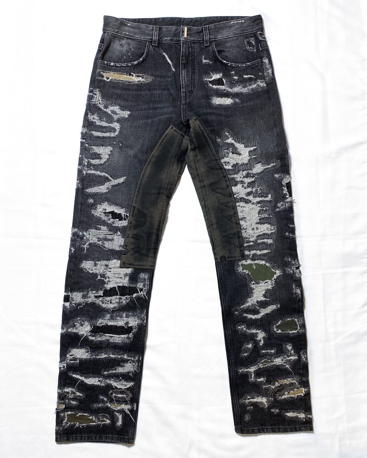 Givenchy × MMW GIVENCHY DESTROYED BORO REPAIRED JEANS | Grailed