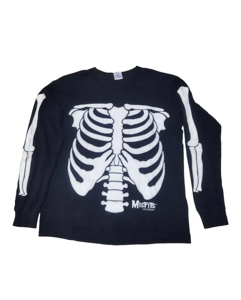 Vintage Vintage 1997 Misfits Skeleton Long Sleeve T-Shirts | Grailed
