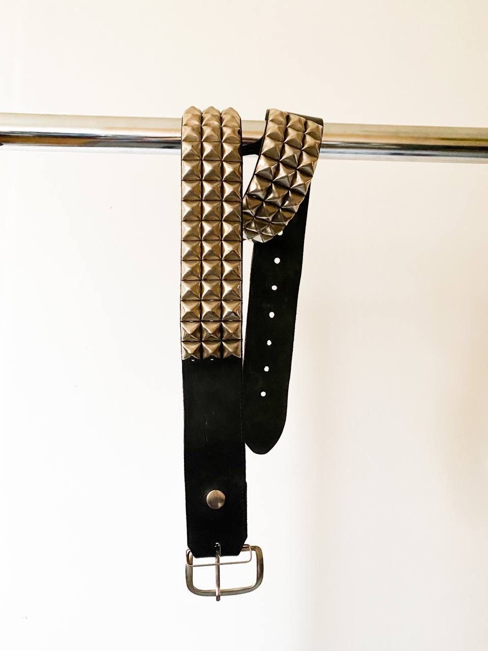 If Six Was Nine 🕷3-RAW PYRAMID SPIKES GOTH VINTAGE BELT Y2K | Grailed