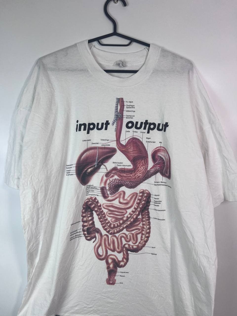 Other VINTAGE ANATOMY T-SHIRT INPUT DIGESTIVE SYSTEM 90s Size XL | Grailed