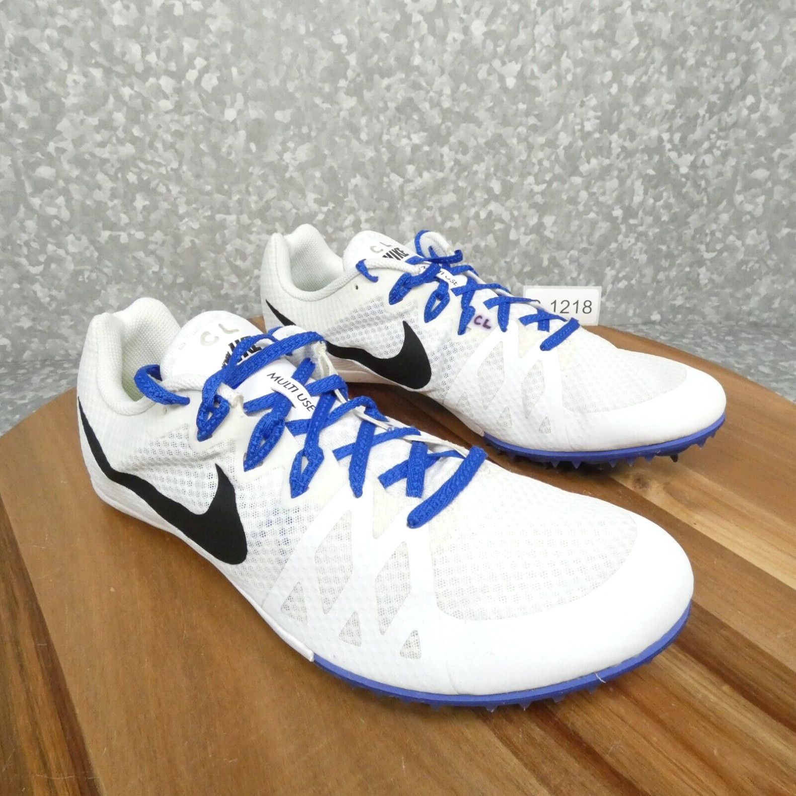 Nike Nike Zoom Rival M Sneaker Mens 12 White Blue Running Track Shoe ...