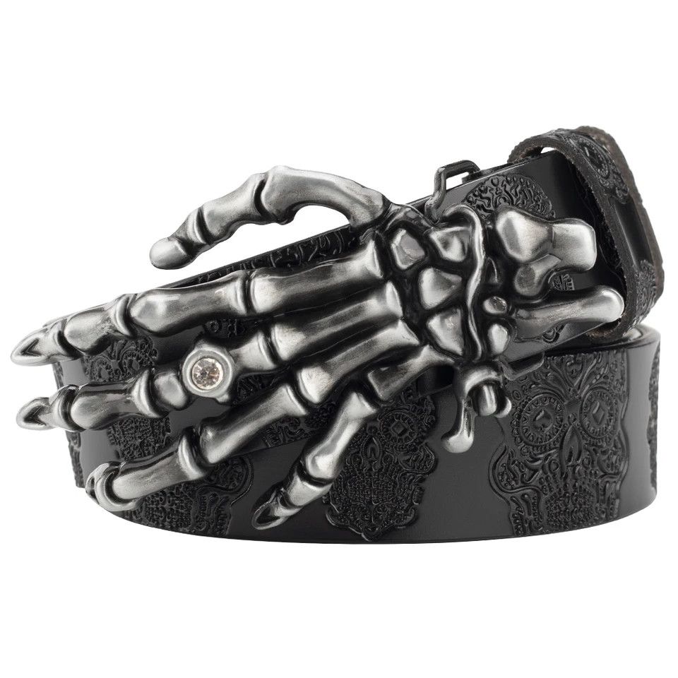 Skulls × Streetwear 105cm Skull Punk Rock Stuff Skeleton Belt | Grailed