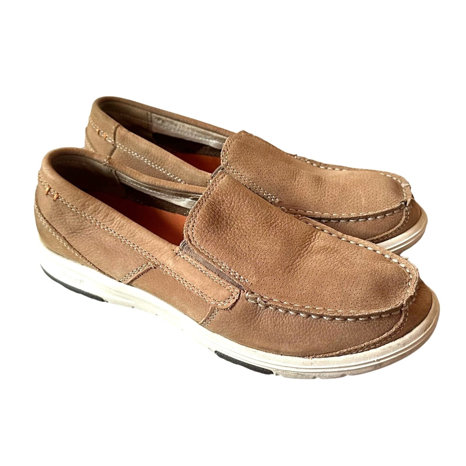 Other Abeo Lite Caleb Loafers Boat Shoes Men 8.5 Tan Leather Suede ...