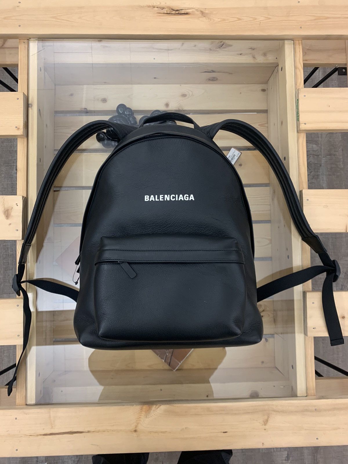 Balenciaga Balenciaga black leather backpack | Grailed