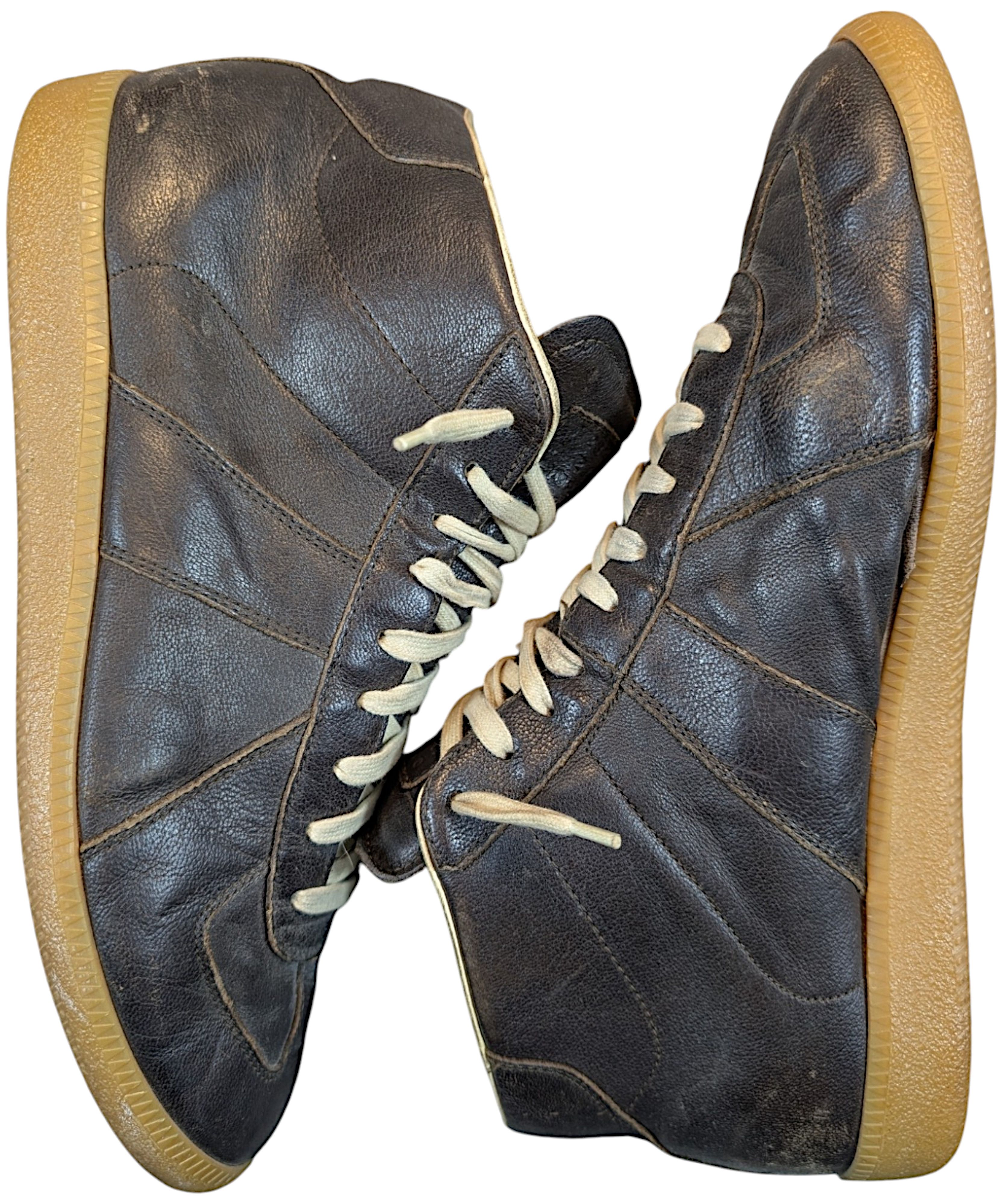 Maison Margiela Maison Margiela Dark Brown Replica Gat Sneaker High Top ...