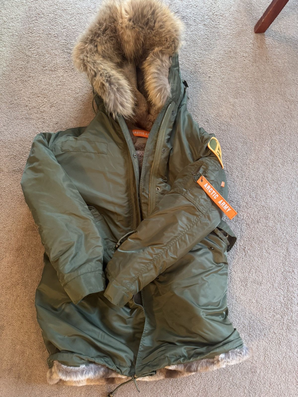 Arctic Army ARCTIC ARMY jacket STUDY sizes in photos by tape measure ...