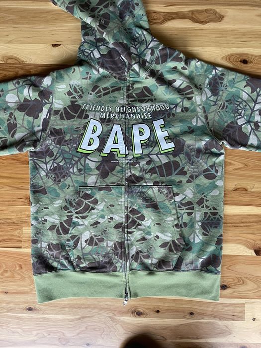 Bape Bape x Marvel Spider Man Full Zip Hoodie | Grailed