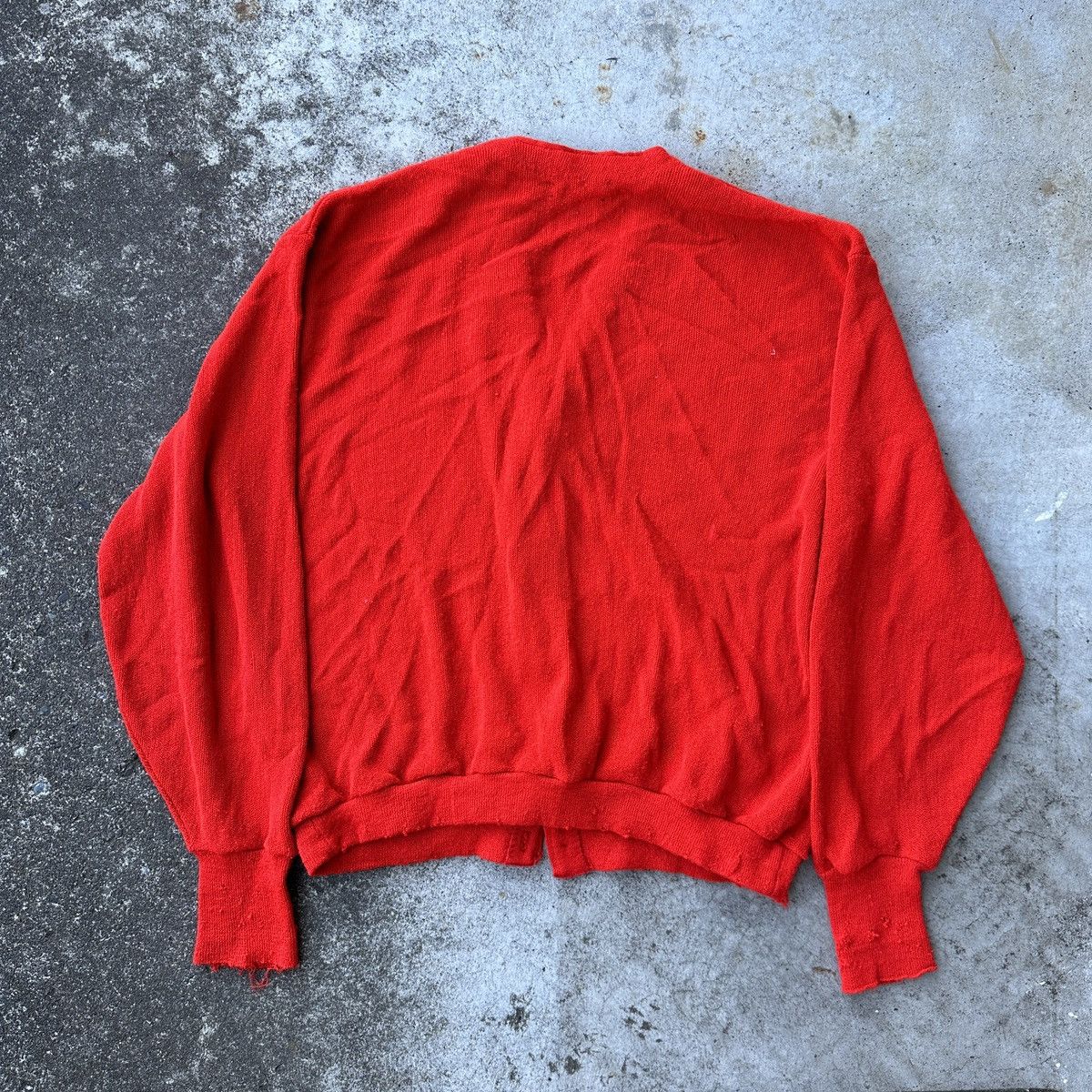 Vintage 70s 80s Trashed made in USA distressed alpaca wool cardigan ...