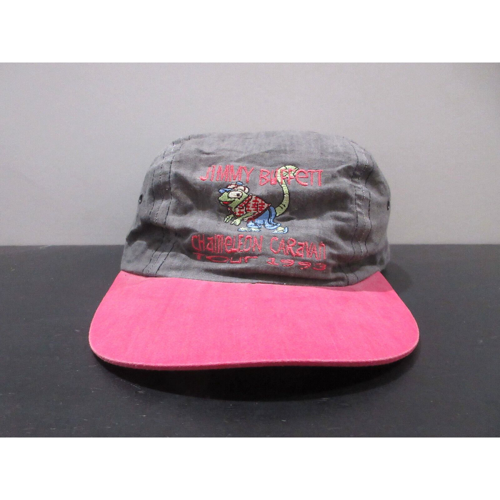 Vintage VINTAGE Jimmy Buffett Hat Cap Strap Back Black Chameleon ...