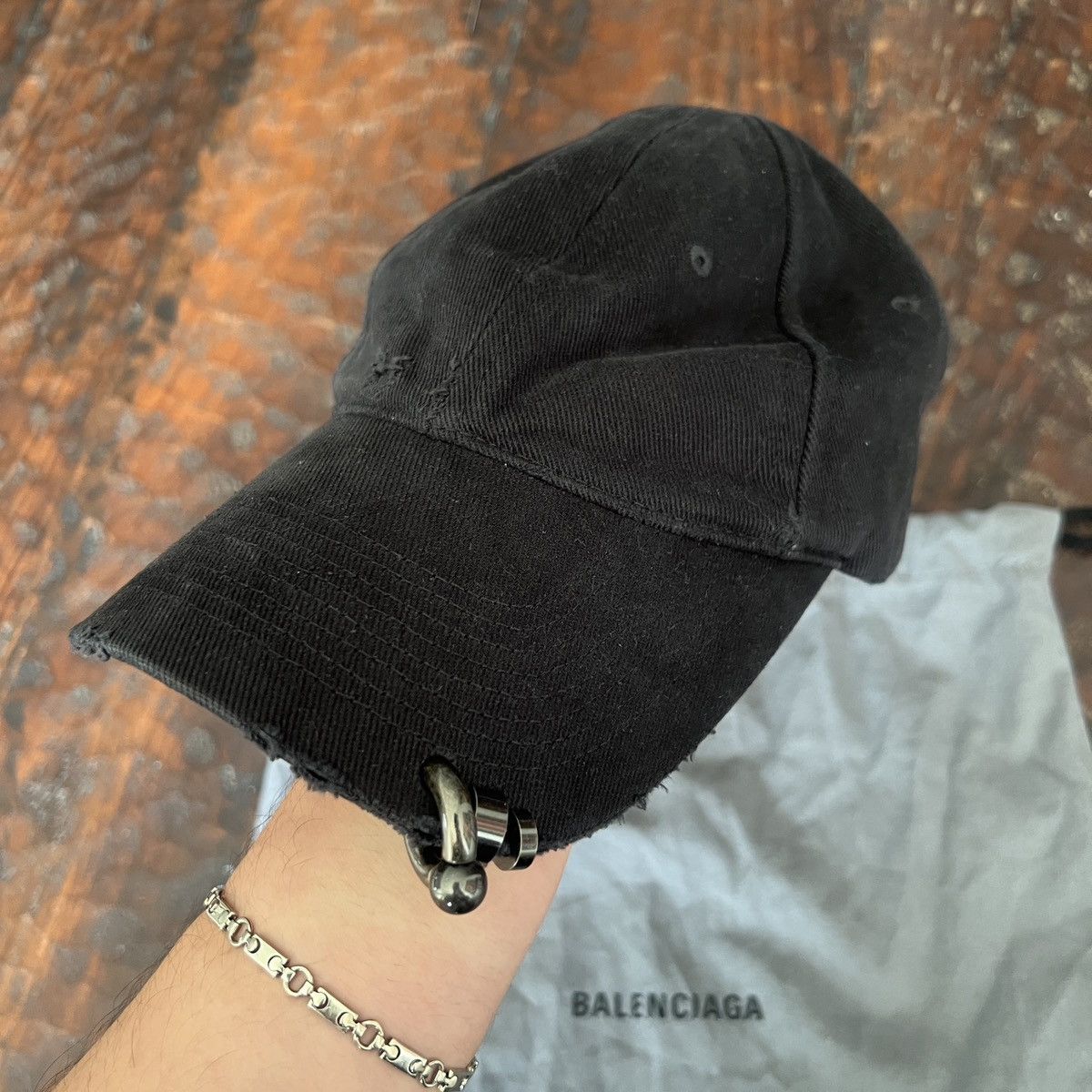Balenciaga Balenciaga Heavy Piercing Cap | Grailed