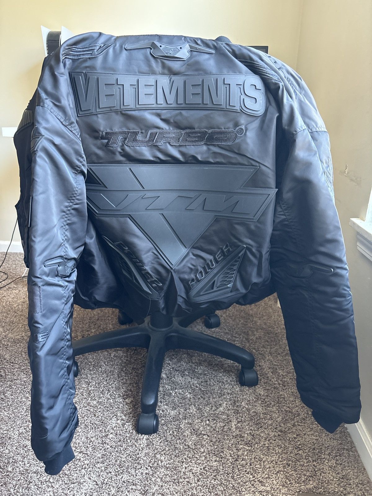 Alpha Industries Vetements Blackout Racing Bomber Jacket | Grailed