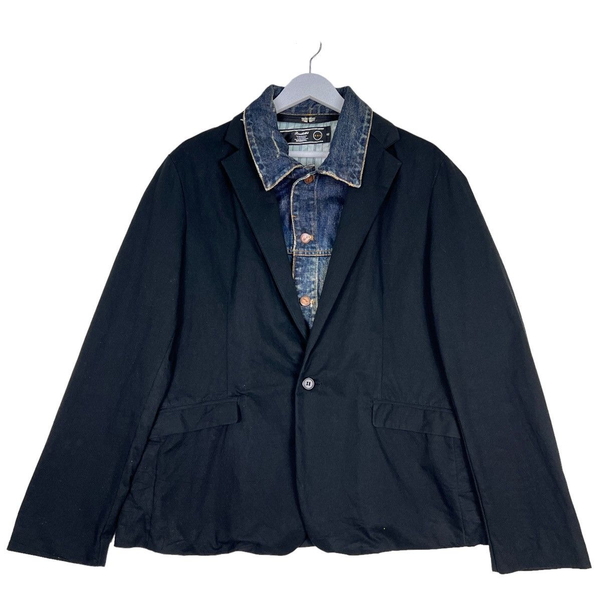 Japanese Brand 🔥 BREATH NUMBER NINE REMAKE DENIM LAYERED JACKET | Grailed