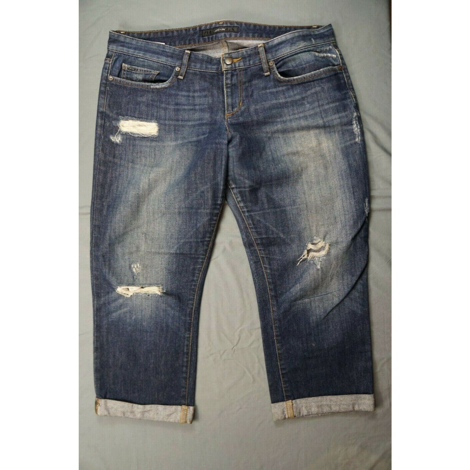 Vintage Joe's 'Ex-Lover' 5-Pocket Cropped/Cuffed Destroyed Stretch ...