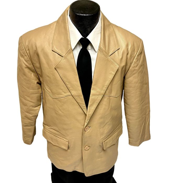 Unkwn Niko Leather Men Tan Sport Coat Cowboy Western Jacket S | Grailed