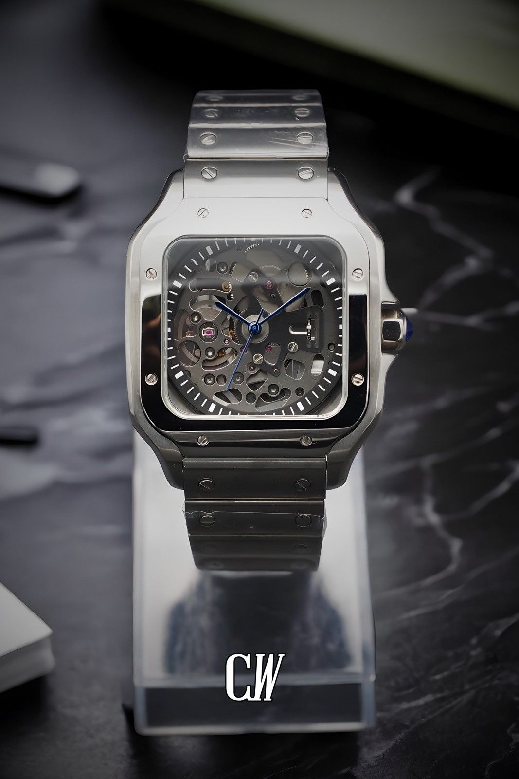 Japanese Brand × Luxury × Seiko Seiko mod santos custom skeleton watch ...