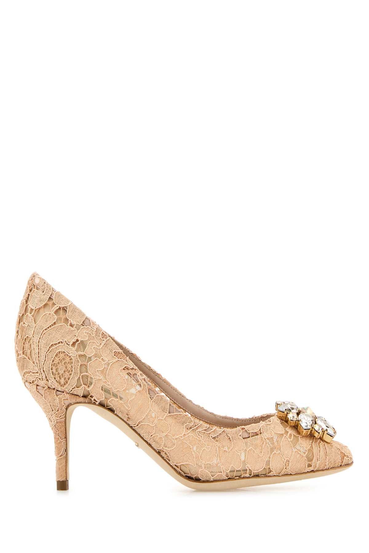 Dolce & Gabbana Skin Pink Lace Pumps | Grailed
