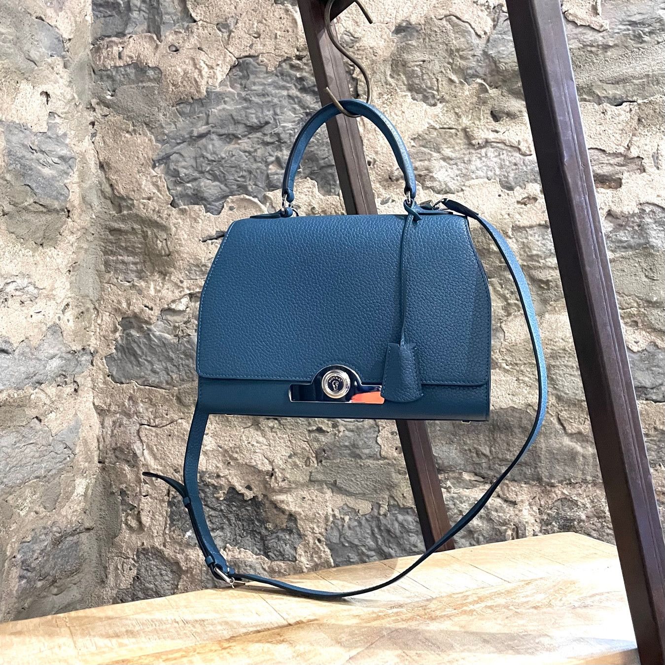 Moynat Moynat Blue Taurillon Leather Rejane PM Bag | Grailed