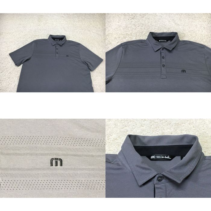 Vintage Travis Matthew Shirt Mens Extra Large Gray Polo Short Sleeve ...
