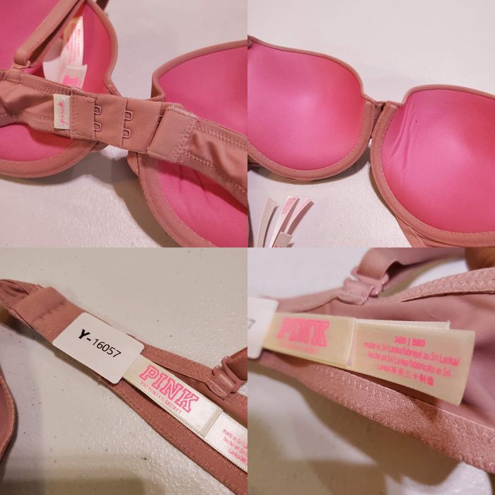 Victoria's Secret Victoria Secret PINK Women Bra 36B Pink Wear Everywhere Push Up Underwire ...