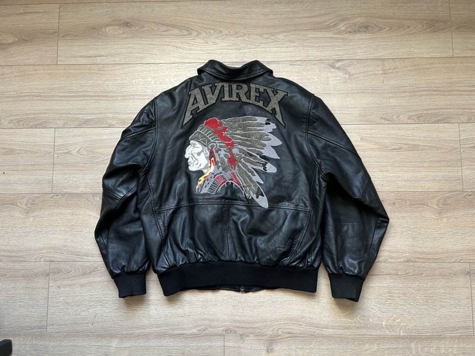 Vintage Avirex vintage leather varsity jacket | Grailed