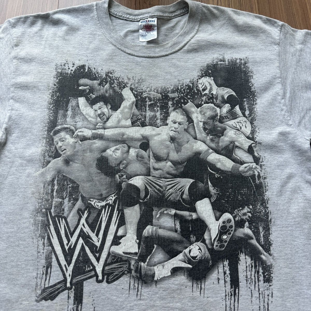 Vintage × WCW/nWo × WWF WWE Wrestling tee John Cena Rey Mysterio Y2K ...