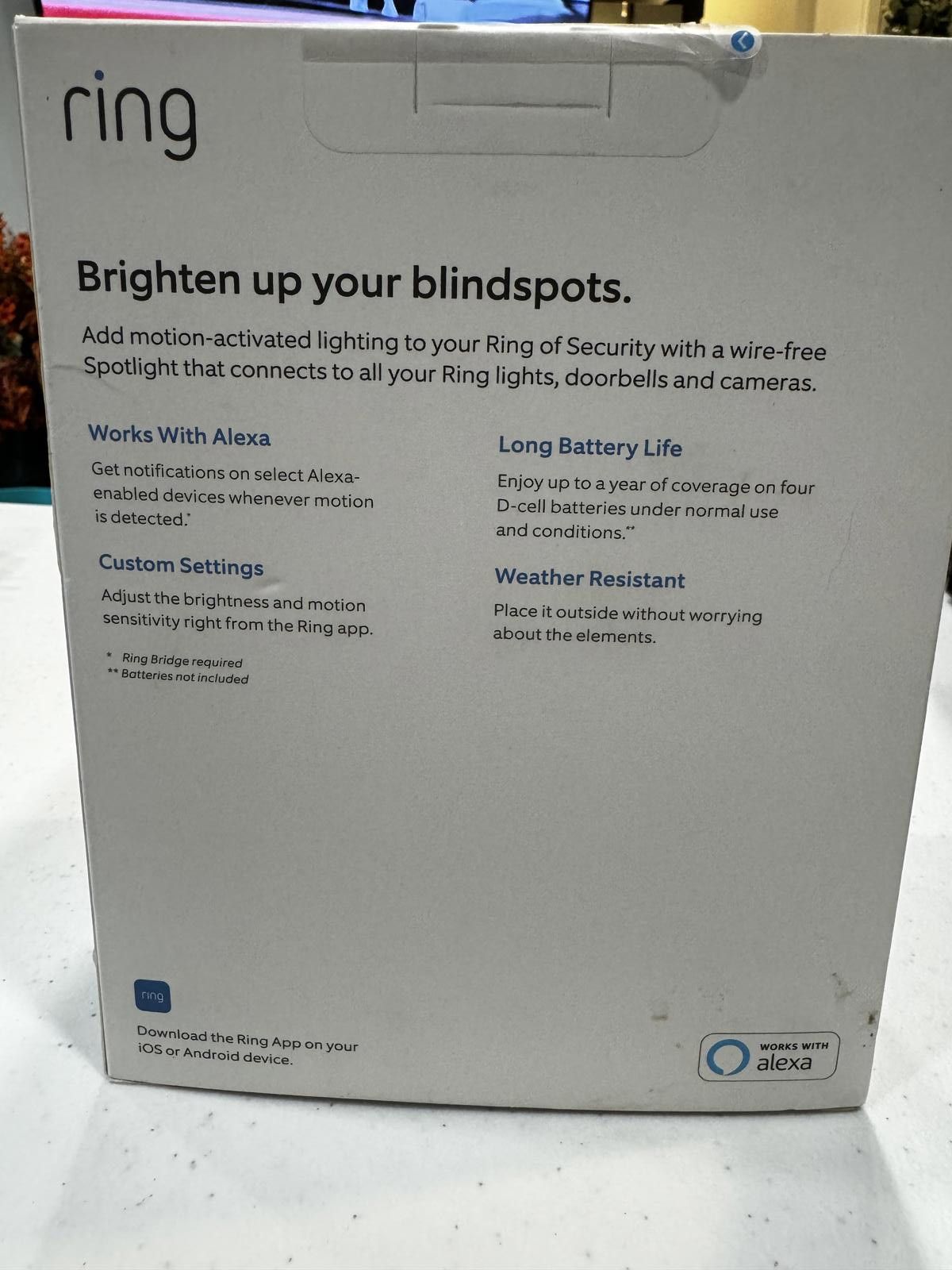 Other Ring Smart Lighting Spotlight -MotionActivated Outdoor Light ...