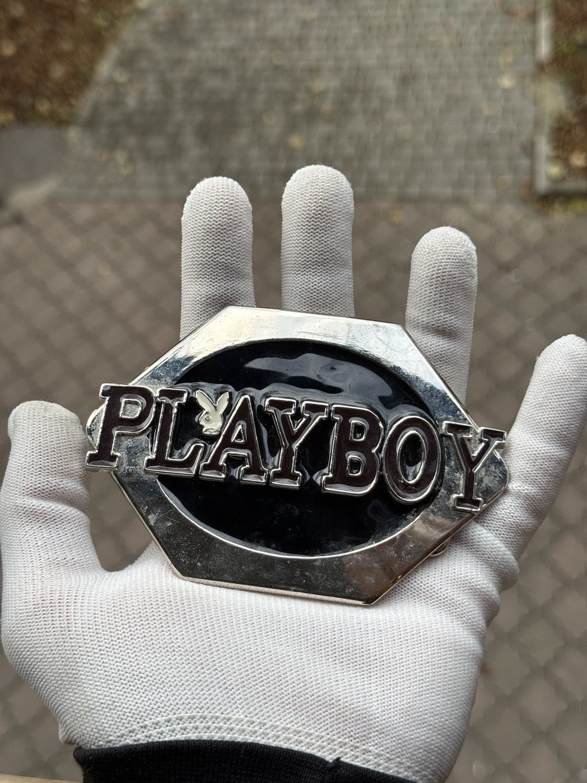 Playboy Rare 90s Metalic Badge from belt PLAYBOY retro style | Grailed