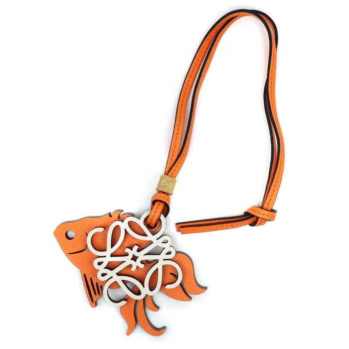 Loewe Loewe Fish Charm x Classic Calf Orange/White Ladies S Rank | Grailed