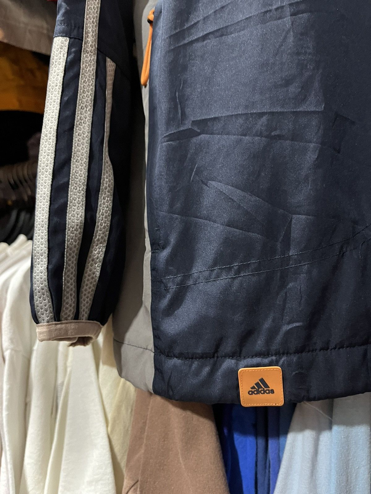 Adidas × Vintage Adidas 3-Stripes Hal Zip Jacket Logo 00s | Grailed