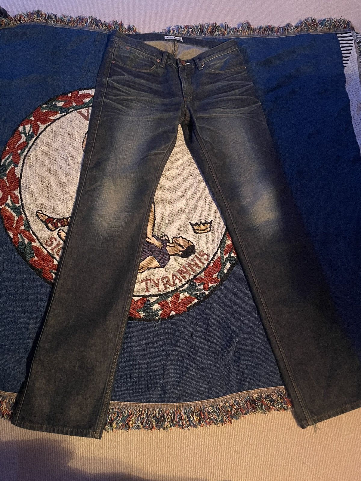 Acne Studios Blue acne denim custom Bootcut adjustment | Grailed