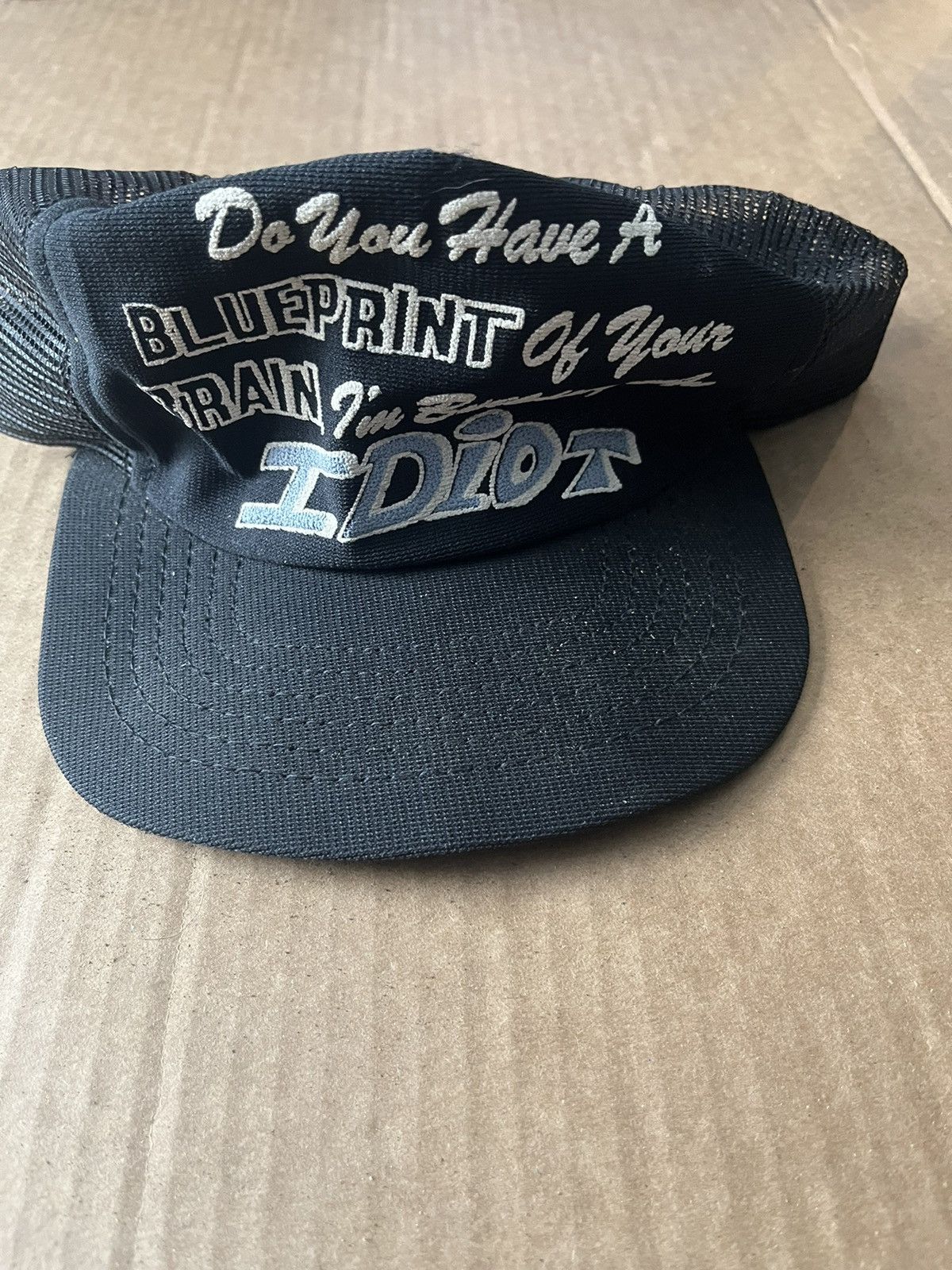 Trucker Hat × Vintage Vintage Idiot Meme Hat | Grailed