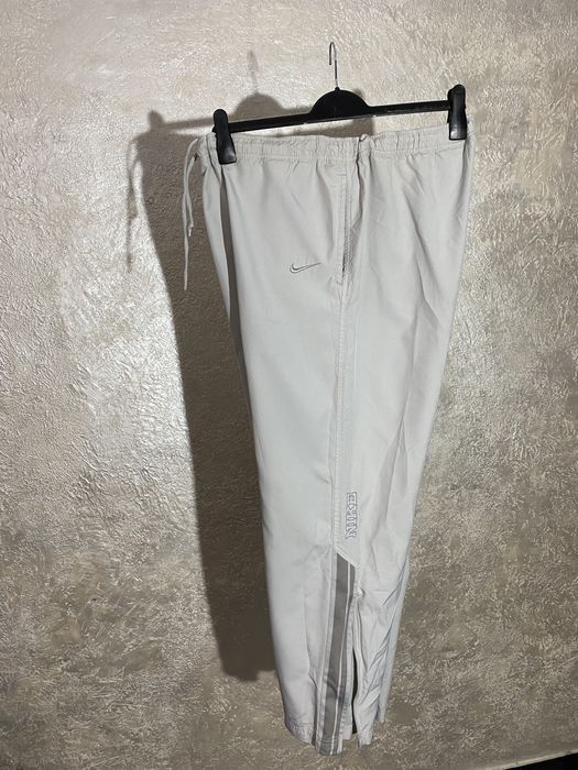 Nike Ultralight Baggy Nike Silver Track Pants Y2K Drill VTG 2000s | Grailed