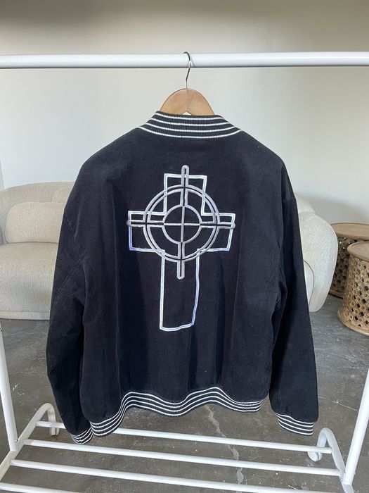 Revenge Black corduroy Revenge letterman’s Jacket XL | Grailed