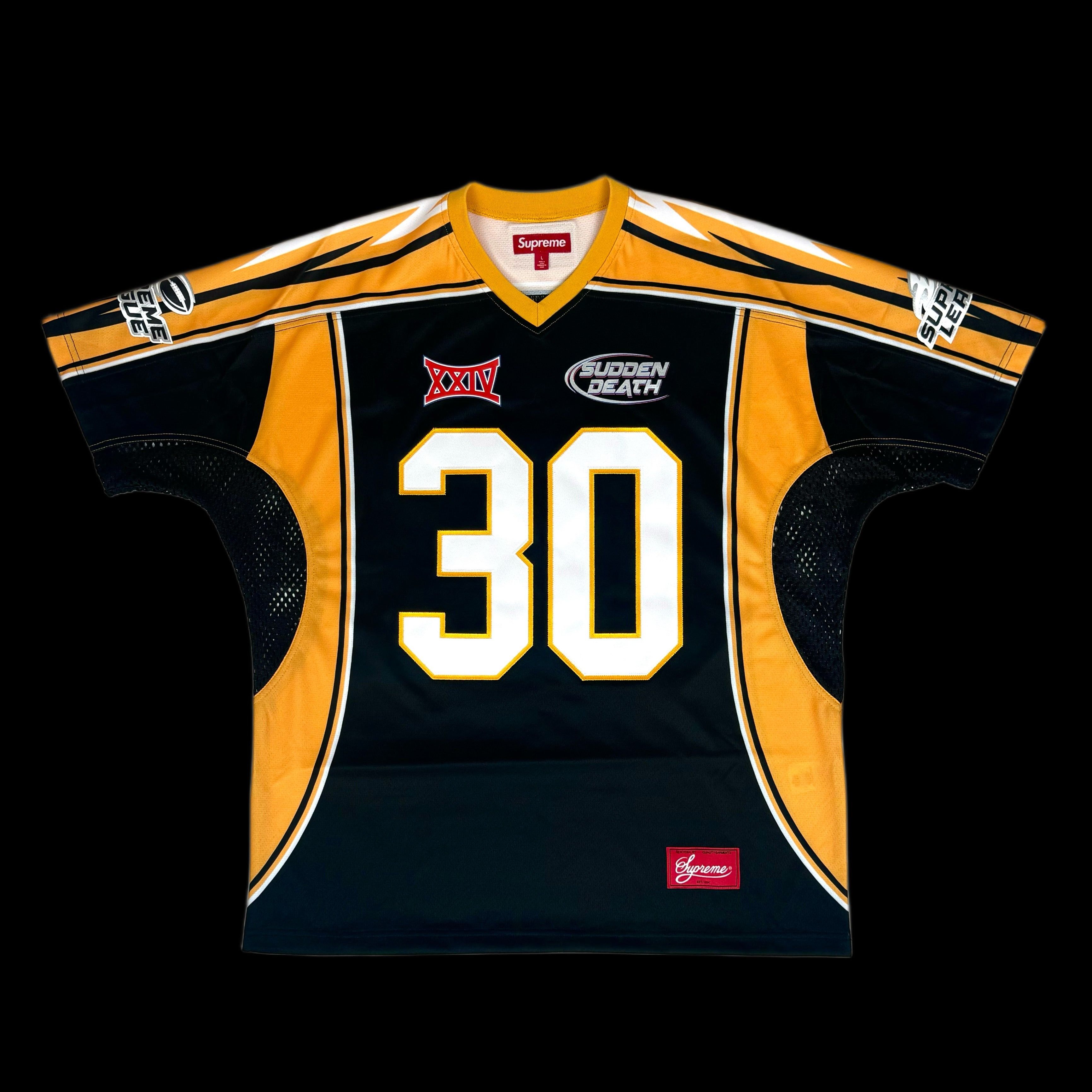 Supreme 2024 supreme sudden death football jersey yellow top | Grailed